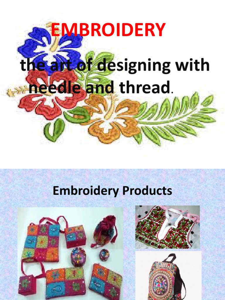 Embroidery Stitches in TLE Exploratory | PDF