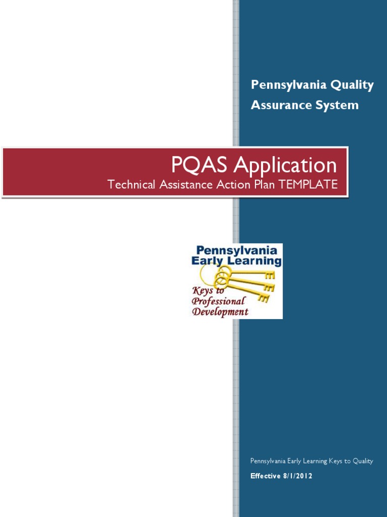 PQAS Application: Technical Assistance Action Plan TEMPLATE | PDF ...