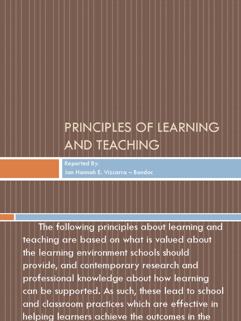 Principles of Teaching | PDF | Intelligence | Learning Styles