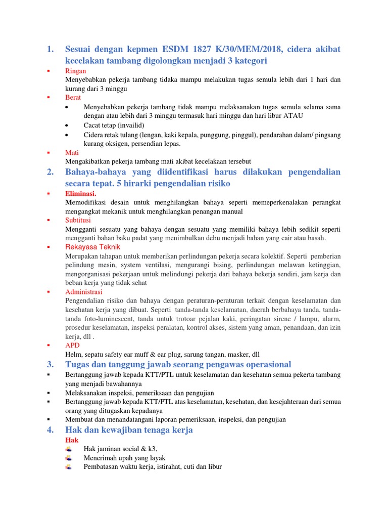 Sesuai Dengan Kepmen ESDM 1827 K | PDF