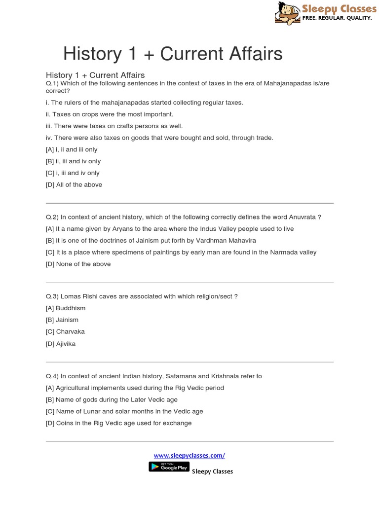 Ancient Indian History Quiz Questions | PDF | Sikhism | Religion And Belief