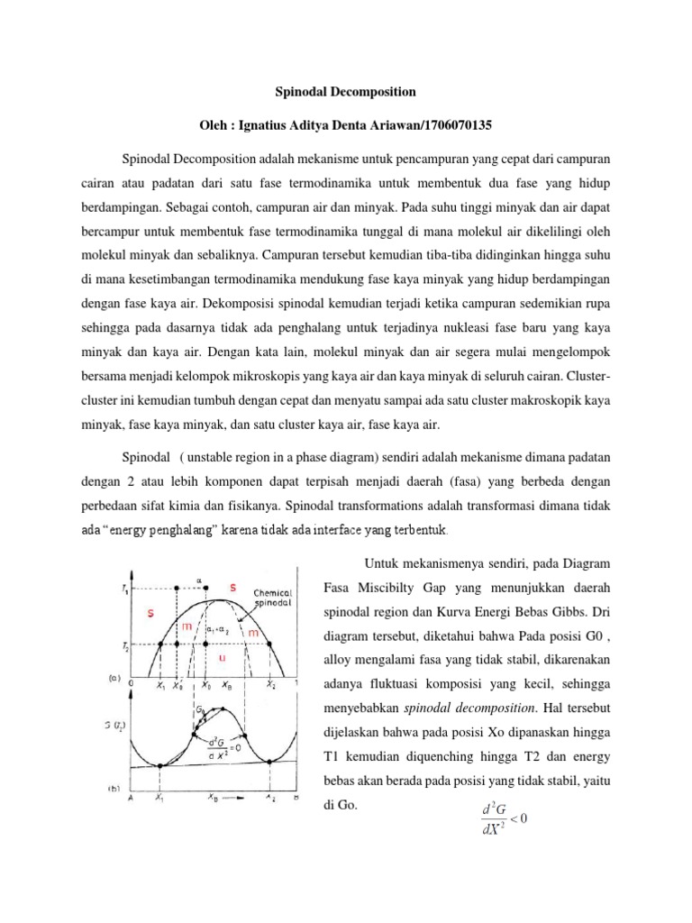 Spinodal Decomposition - Ignatius Aditya Denta Ariawan1706070135 | PDF