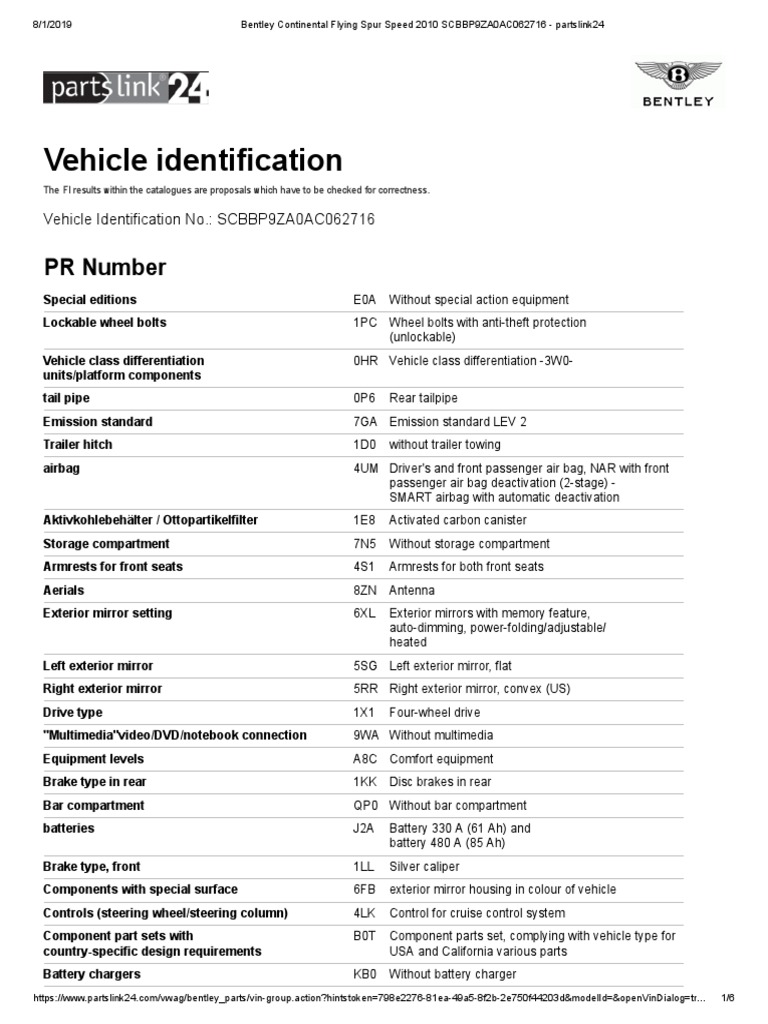 Vehicle Identification: PR Number | Download Free PDF | Trunk (Car ...