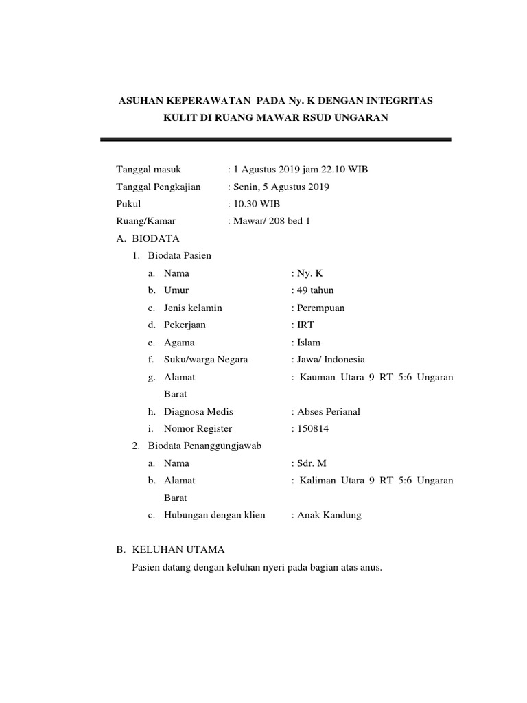 Askep KDP Abses Perianal | PDF