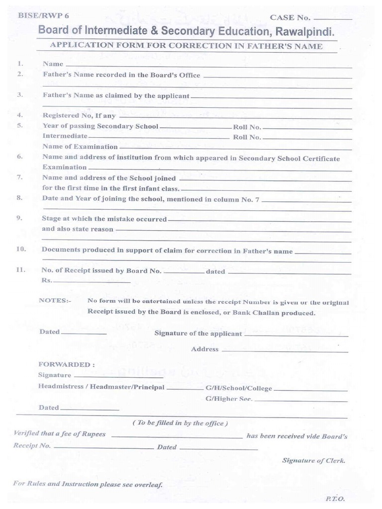 Correction Father Name | PDF