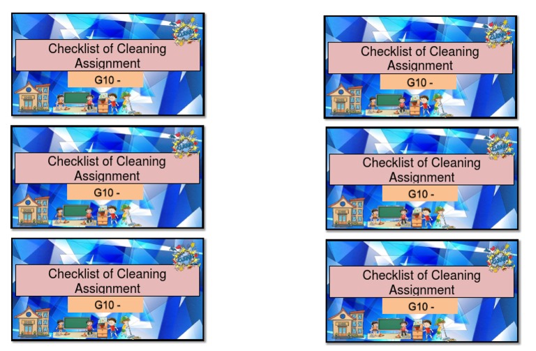 Checklist of Cleaning Assignment Checklist of Cleaning Assignment | PDF