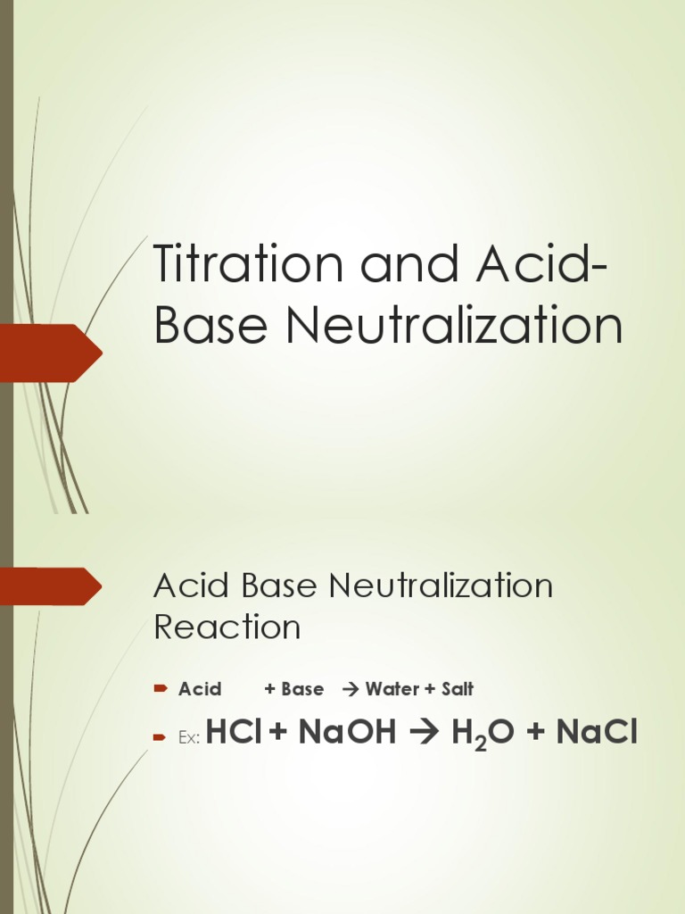 Titration 1 | PDF | Titration | Chemistry