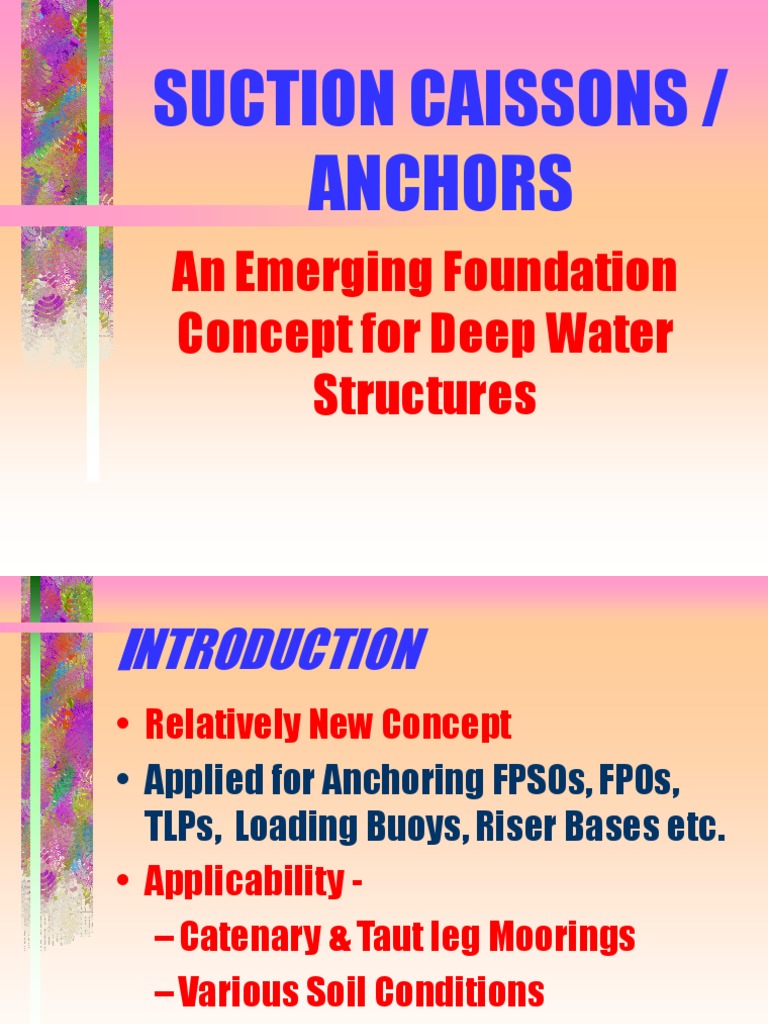 Suction Caissons for Deep Water Anchoring | PDF | Anchor | Deep Foundation