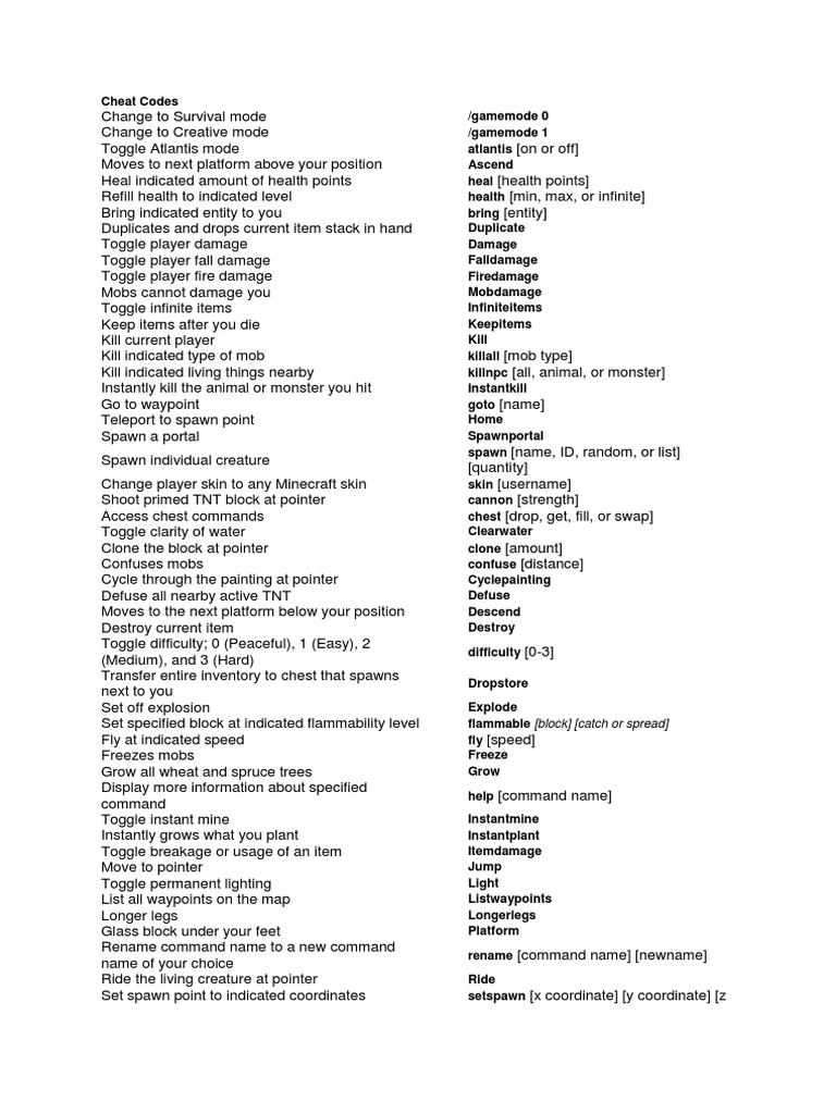 Mine Cheat PDF Minecraft Lighting