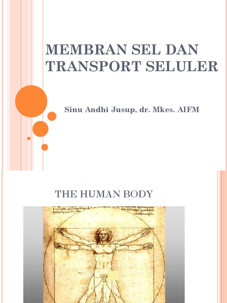 Membran Sel Transport Sel Dr. Sinu PDF | PDF