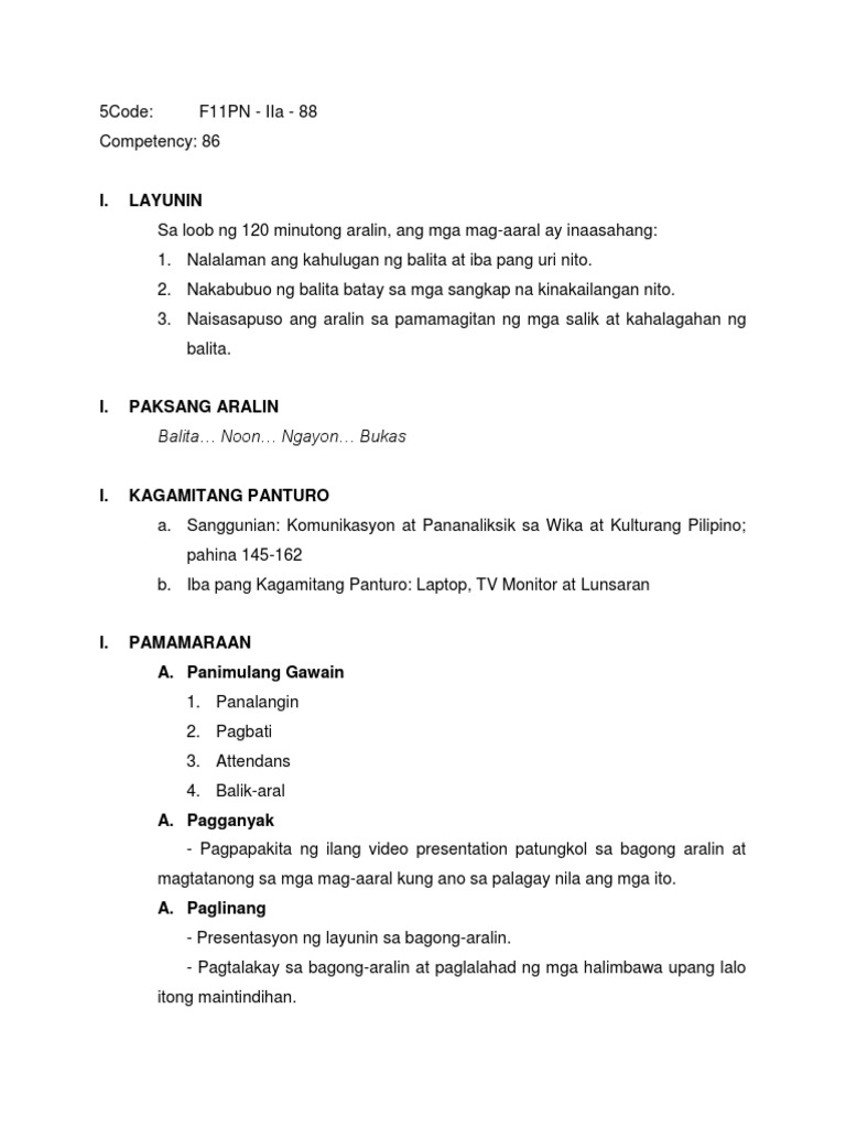 Layunin 1 | PDF