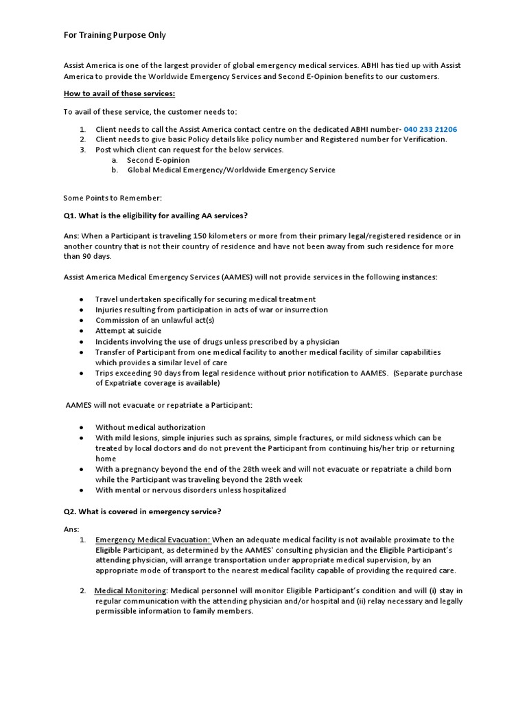 For Training Purpose Only: How To Avail of These Services | PDF ...