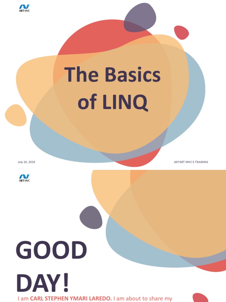 The Basics of Linq: July 26, 2019 | PDF | Language Integrated Query | Computer Data