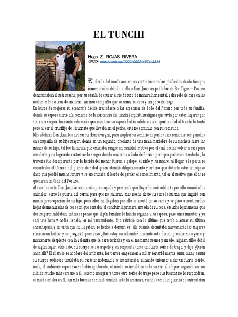 EL TUNCHI (Cuento de Nuestra Selva Peruana) | PDF