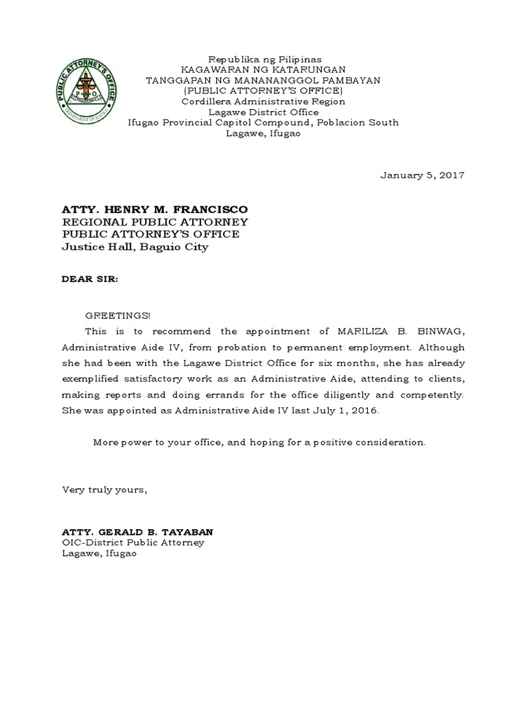 Atty. Henry M. Francisco: Regional Public Attorney Public Attorney'S ...