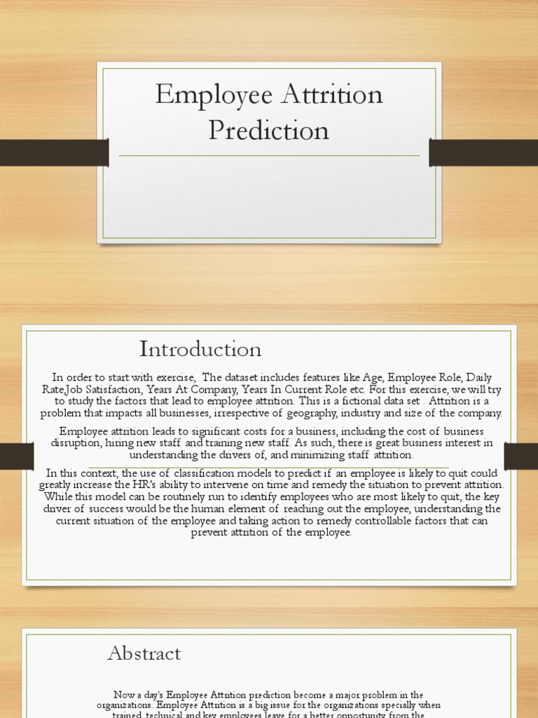 Employee Attrition Prediction | PDF | Logistic Regression | Regression ... Employee Attrition Prediction | PDF | Logistic Regression | Regression ...
