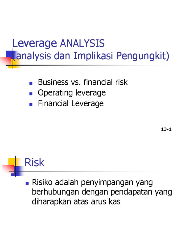 Leverage: Analysis (Analysis Dan Implikasi Pengungkit) | PDF | Leverage ...