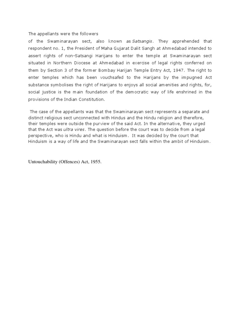 Untouchability (Offences) Act, 1955 | Download Free PDF | Dalit ...