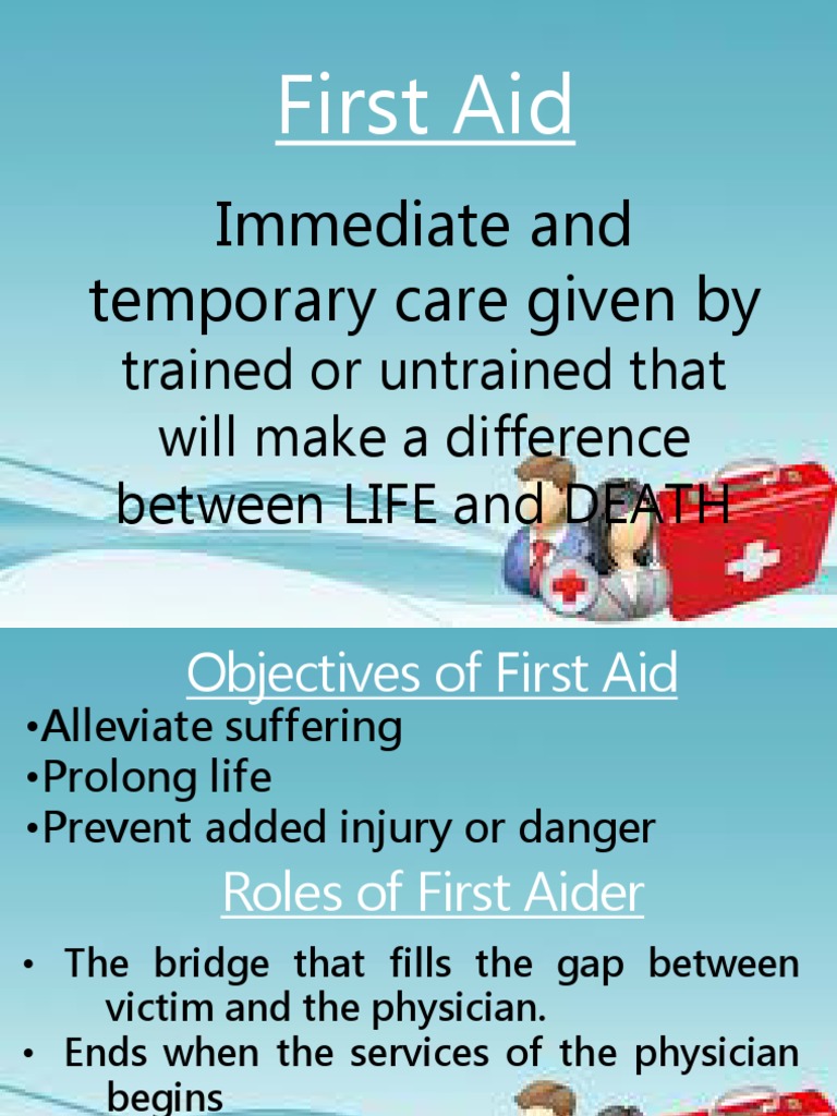 First Aid: Immediate and Temporary Care Given by | Download Free PDF ...