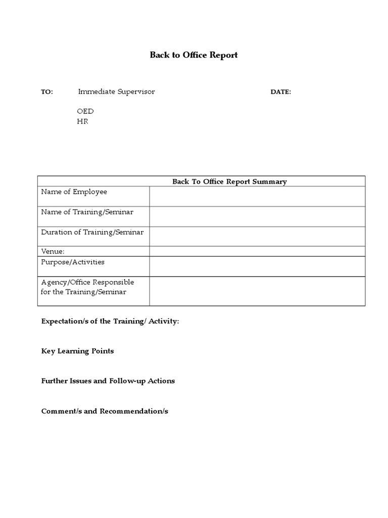 Back To Office Report | PDF | Career & Growth | Finance & Money Management