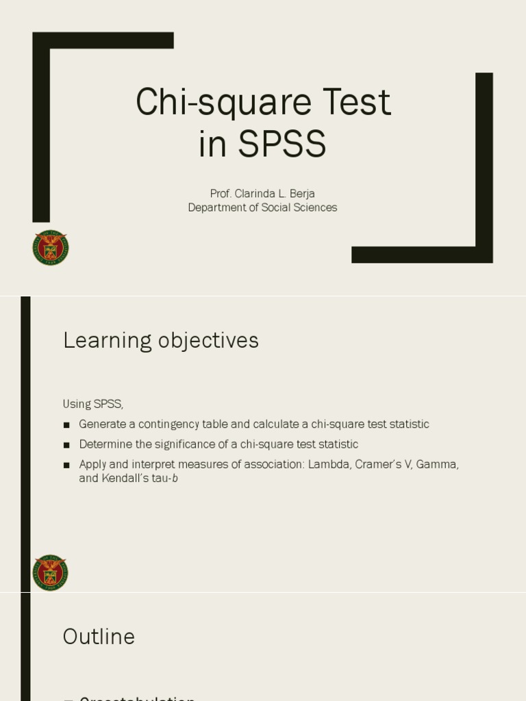 Chi-Square Test in SPSS | PDF | Statistical Hypothesis Testing | Type I ...