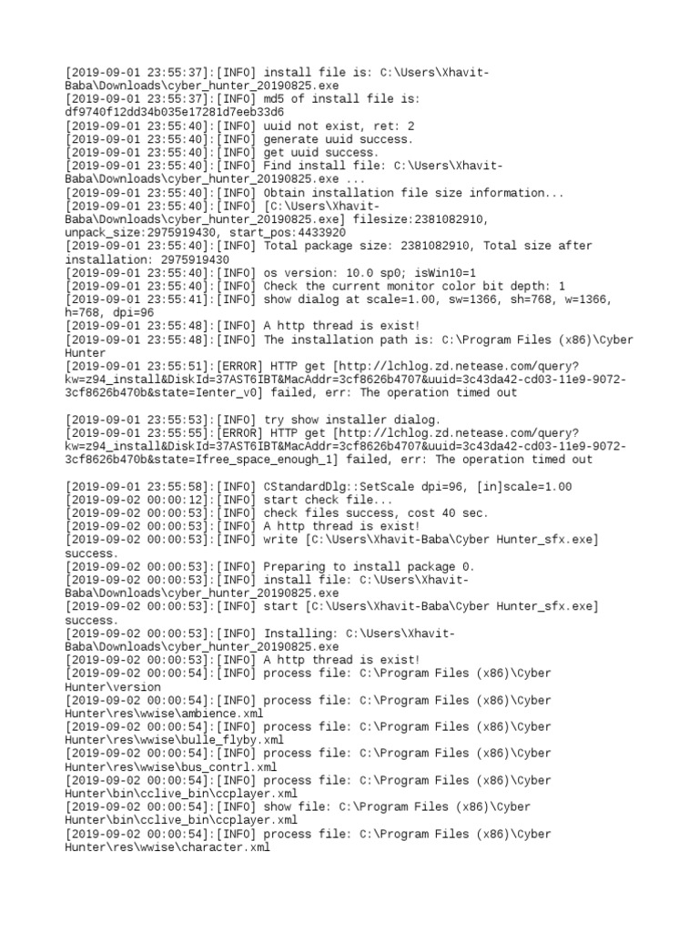 Cyber Hunter-Installer | PDF | Text File | System Software