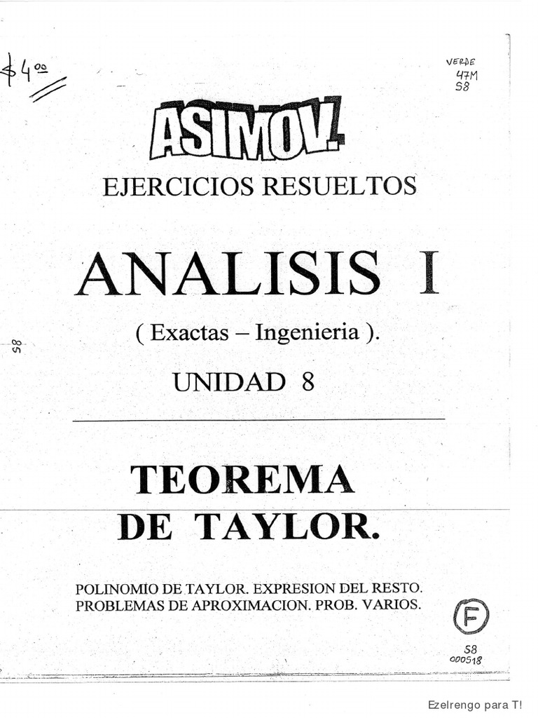 Ejercicios Resueltos TEOREMA de TAYLOR | PDF