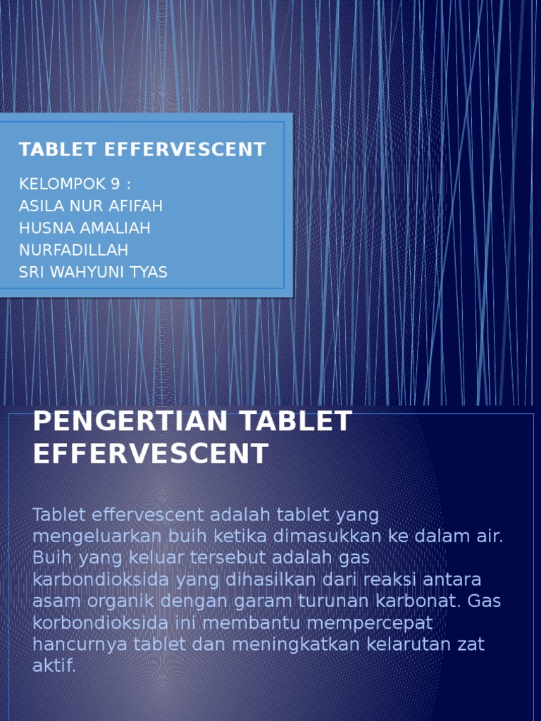 Tablet Effervescent | PDF | Sains & Matematika