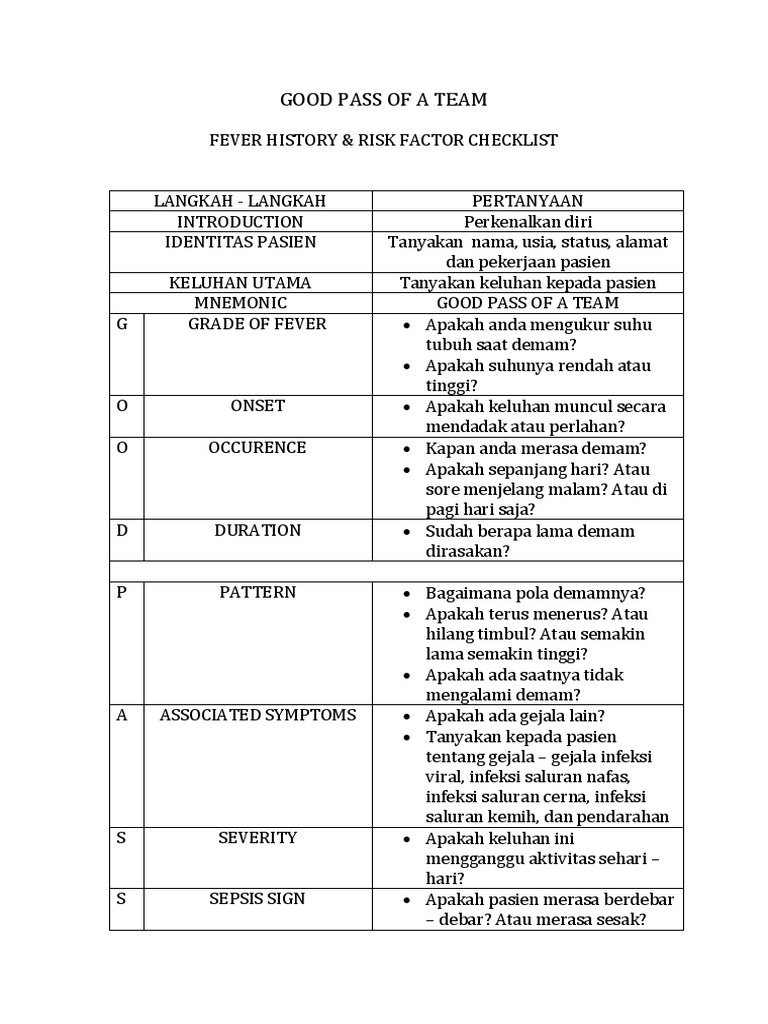 Anamnesis Demam