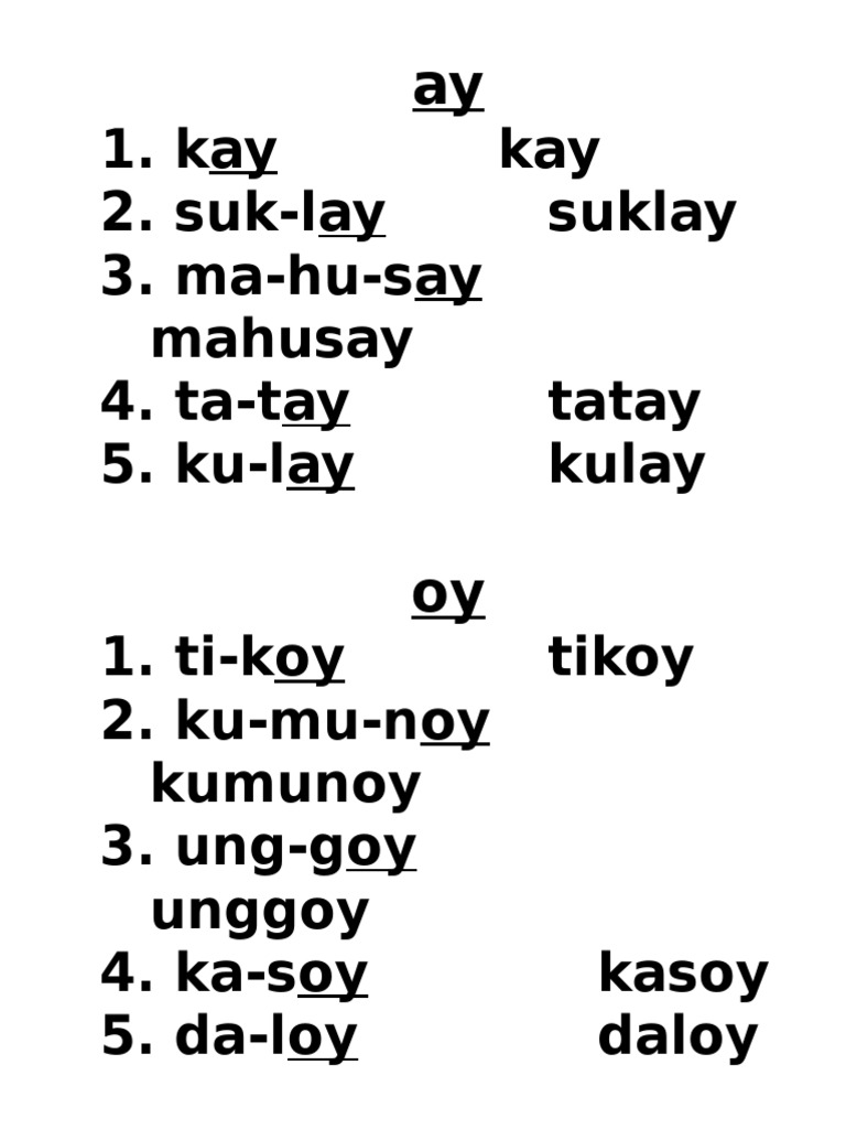 Kabilaang Pantig | PDF