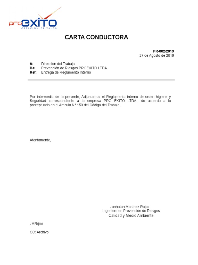 002 Carta Conductora RIOHS | PDF