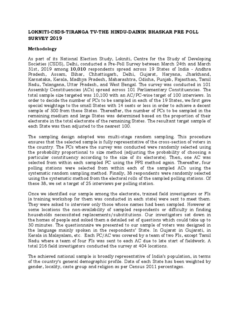 Compiled Report For Day 1 | Download Free PDF | Narendra Modi | Survey Methodology