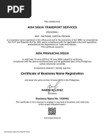 2303 Certificate of Registration | PDF | Taxes | Income Tax