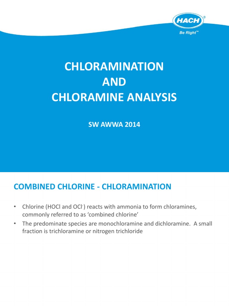 Effective Chloramination Maxwell PDF | PDF | Chlorine | Chemical Compounds