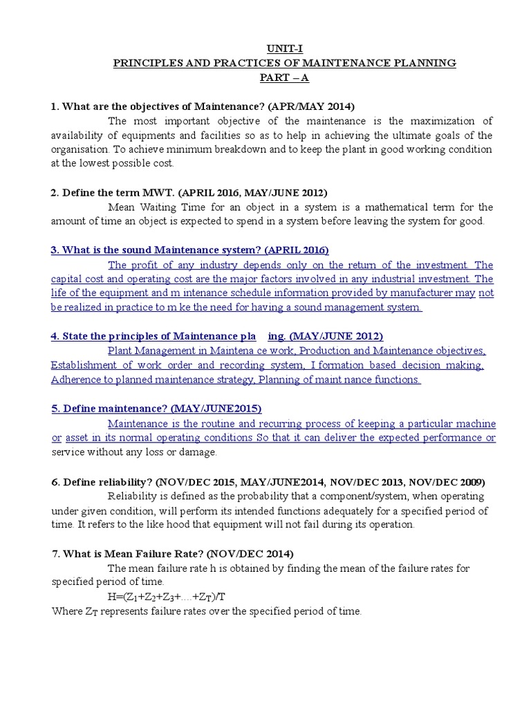 Maintenance Engineering | PDF | Reliability Engineering | Business