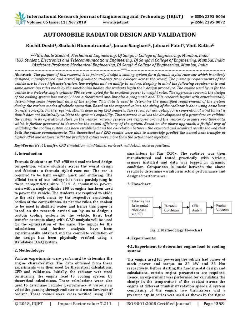 Radiator Validation PDF | PDF | Fluid Dynamics | Computational Fluid Dynamics