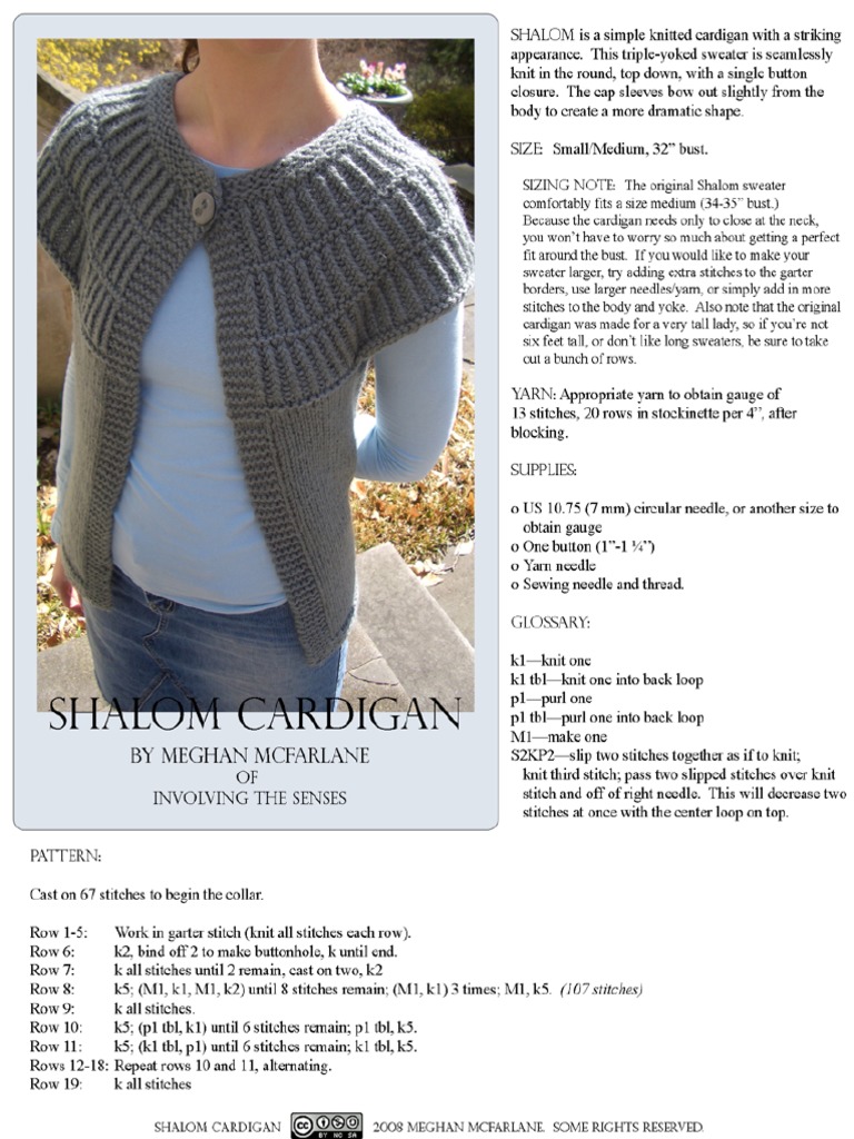 Shalom Cardigan PDF | PDF