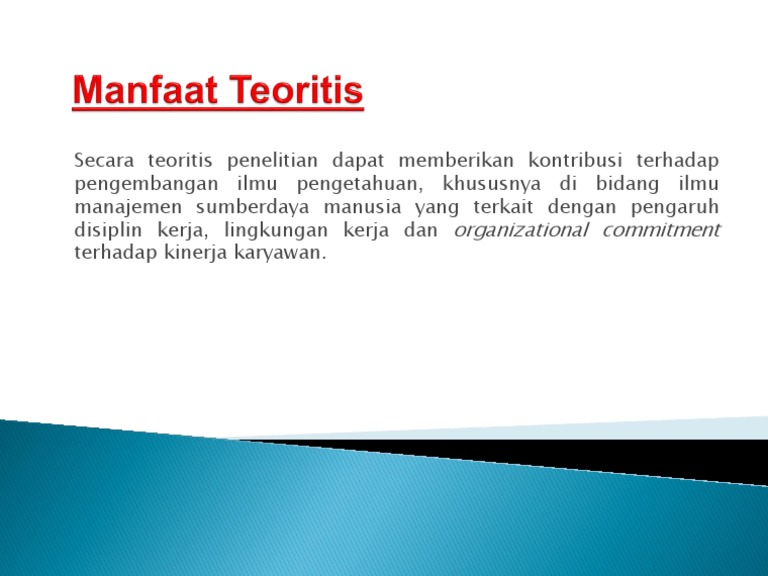 Manfaat Teoritis | PDF