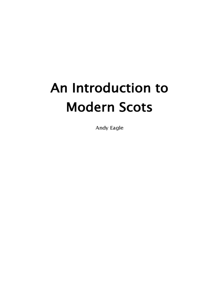 Modern Scots | PDF | Scots Language | Dialect