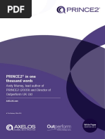 PRINCE2 Cheat Sheet | PDF | Project Management | Risk Management