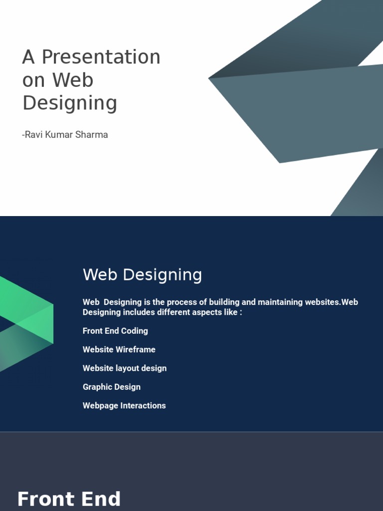 A Presentation On Web Designing | PDF | Cascading Style Sheets | J Query