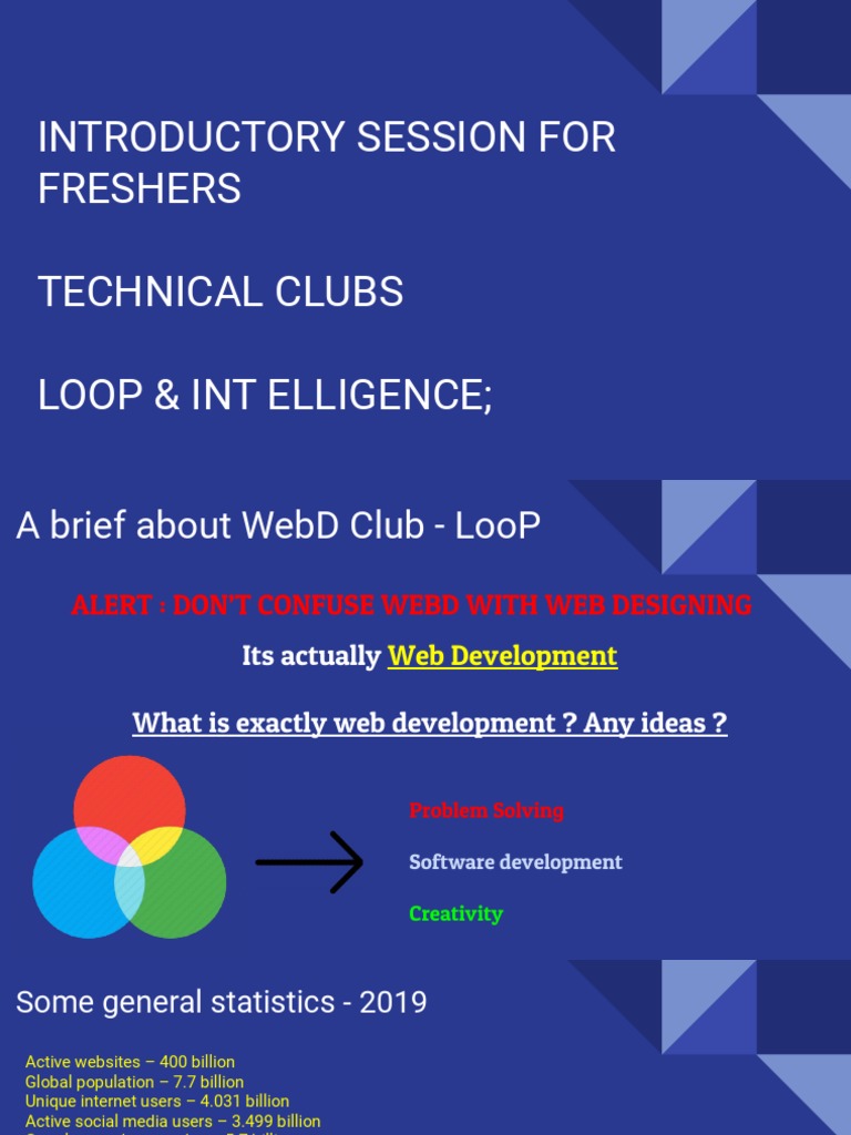 Freshers Technical Orientation | PDF | Web Development | Websites