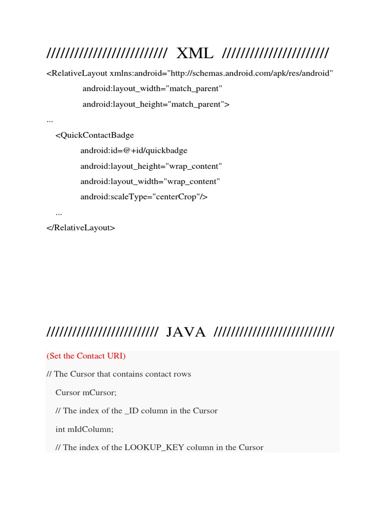 Quick Contact Badge | PDF | Computer Programming | Computing