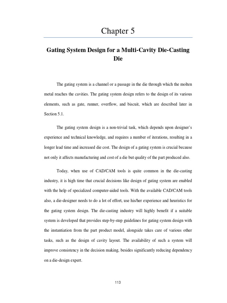 Die Casting Process | PDF | Area | Computer Aided Design