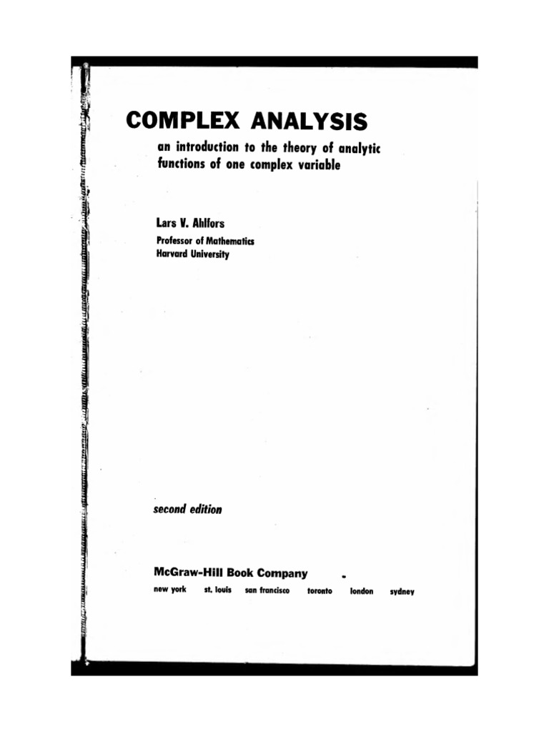 Complex Analysis 2nd Ed. - L. Alhfors | PDF