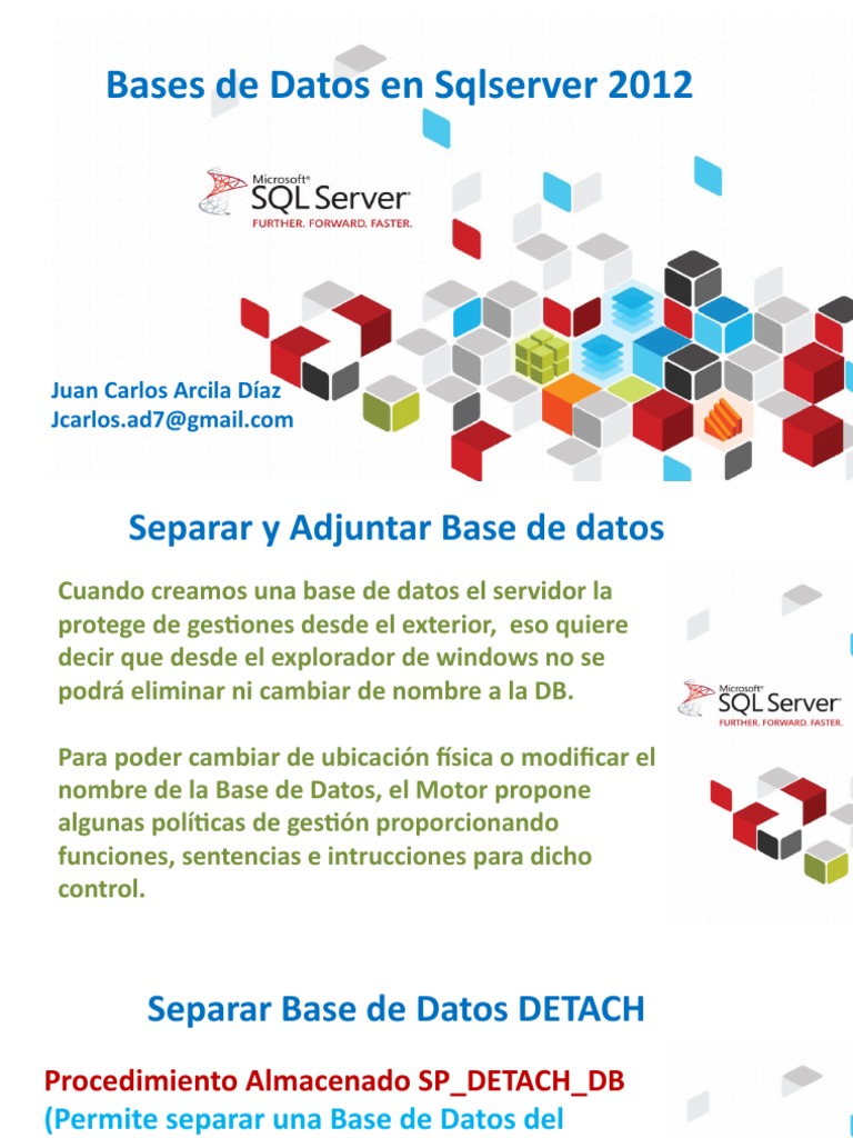 Separar y Adjuntar Base de Datos | PDF