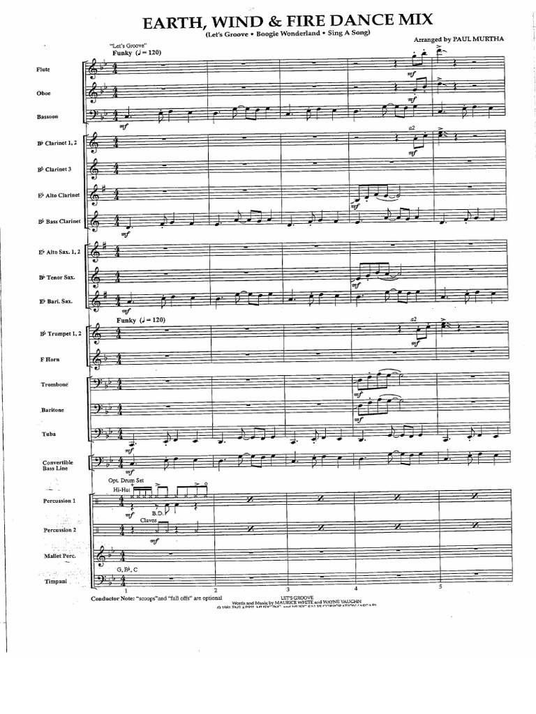 Arth Wind and Fire Mix Dance Paul Murtha | PDF