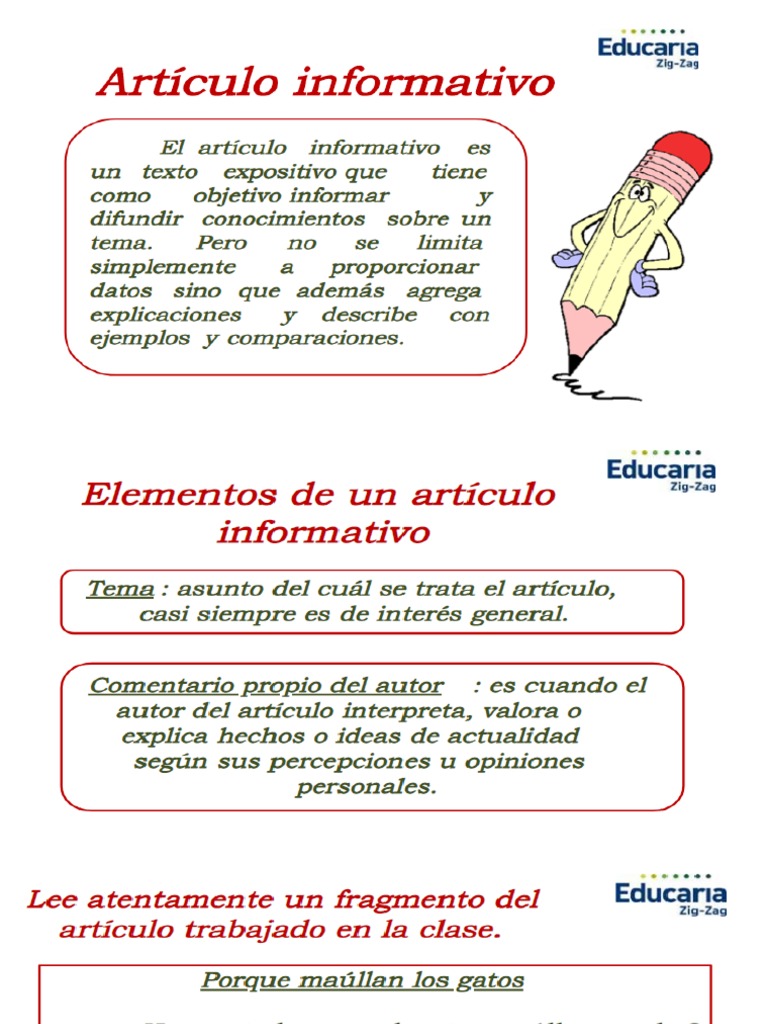 artículo informativo