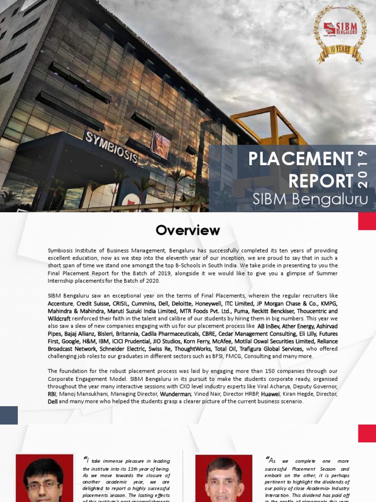 Final Placement Report 2019 1 PDF | PDF | Analytics | Business