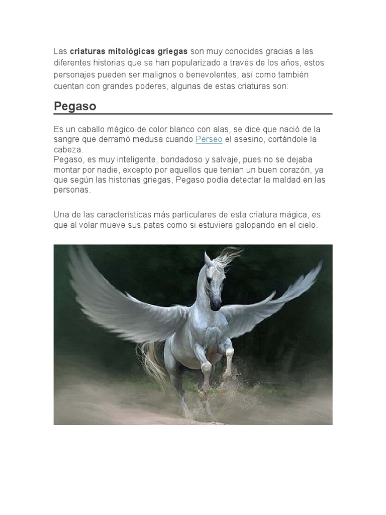 Animales Mitologicos | PDF